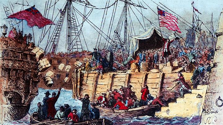 Sons of Liberty dump British tea - Dec 16, 1773 - HISTORY.com